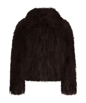 Tagliatore Short Curly Sheepskin Jacket - Moro