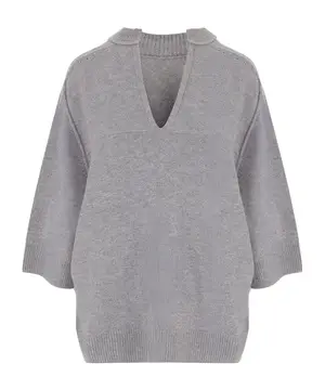 Carven Ribbed Sweater - Gray