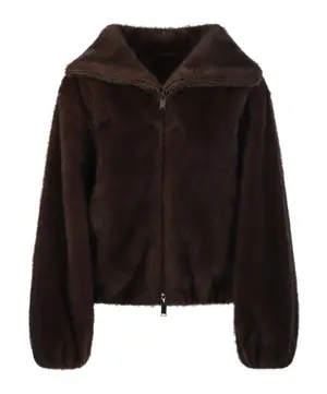P.a.r.o.s.h Long-sleeve Zip-up Jacket - Brown