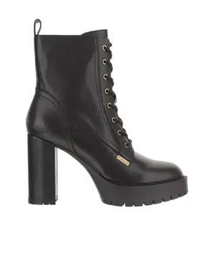 Pinko Lace-up Platform Ankle Boots - Black