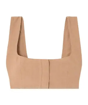 Le Kasha Jirja Cropped Linen Top - No