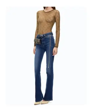 Pinko Monogram-lace Long-sleeve Top
