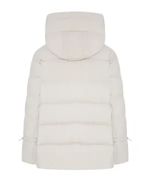 MOORER Short Quilted Nylon Down Jacket With Hood