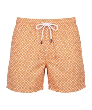 Fedeli Drawstring Swim Shorts - Orange