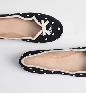 Dior Embroidered Signature Ballerina Flats