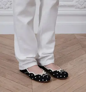 Dior Embroidered Signature Ballerina Flats