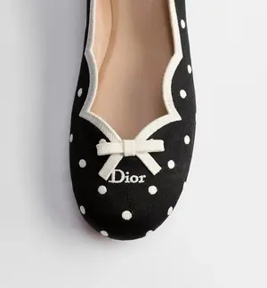Dior Embroidered Signature Ballerina Flats