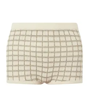 THE ELDER STATESMAN Checked Cashmere Shorts - No