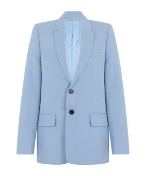 Victoria Beckham Peak-lapel Single-breasted Jacket - Light Blue