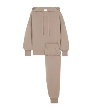 ALLUDE Cashmere Hoodie And Track Pants Set - Nude