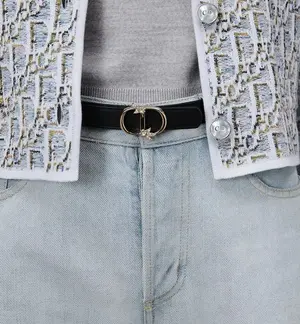Dior Reversible Cd Mini Lily Belt - Gray