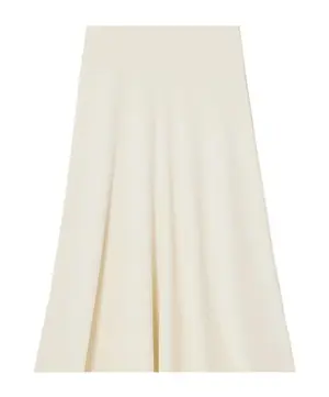 Proenza Schouler Striped Knitted Midi Skirt - White
