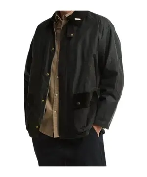 Barbour Icons Patch Bedale Wax Jacket - Black