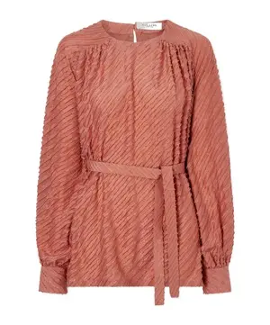 Giuliva Heritage Belted Silk Blouse