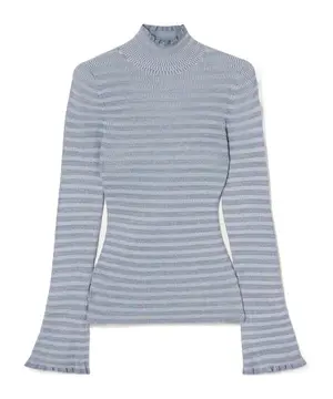 Proenza Schouler Ribbed-knit Turtleneck Sweater - Blue