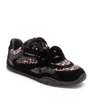 Pinko Yulia 01 Leopard-print Panelled Sneakers