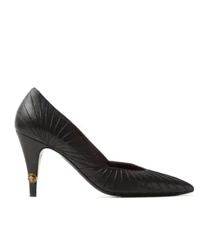 Versace Pleated Heeled Pumps - Black