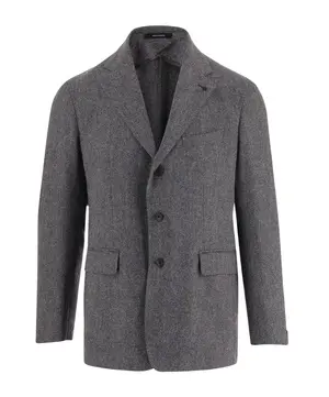 Tagliatore Herringbone Single-breasted Blazer