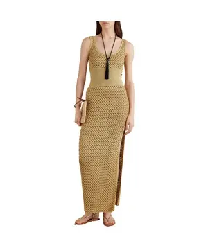 Galvan Crocheted Midi Dress