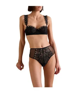 FLEUR DU MAL Corded Lace Underwired Soft-cup