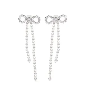 SELF-PORTRAIT Bow Earrings - Silver