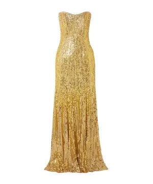 Jenny Packham Sarai Strapless Sequined Gown