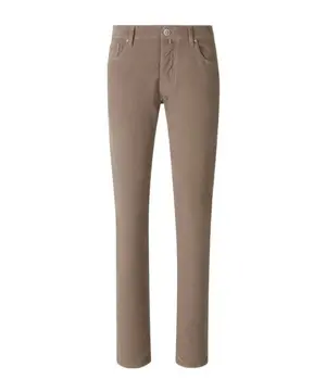 Jacob Cohen Logo Patch Straight-leg Pants - Beige