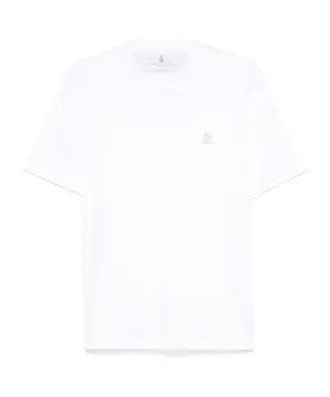 Brunello Cucinelli Logo Embroidered Crewneck T-shirt