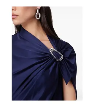 Rabanne Jersey Asymmetrical Long Dress