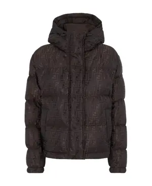 Fendi Tech Fabric Down Jacket - Brown