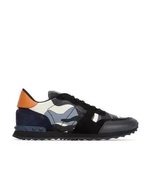 Valentino Garavani Rockstud Camouflage Sneakers - Black