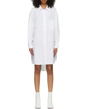 MAISON MARGIELA Polka-dot Cotton Shirt Dress