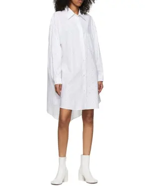 MAISON MARGIELA Polka-dot Cotton Shirt Dress
