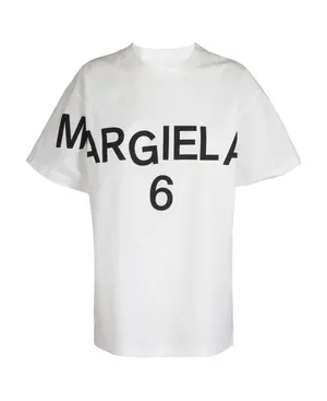 MAISON MARGIELA Logo-print Short-sleeved T-shirt - White