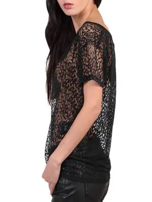 Saint Laurent Lace Sheer Blouse