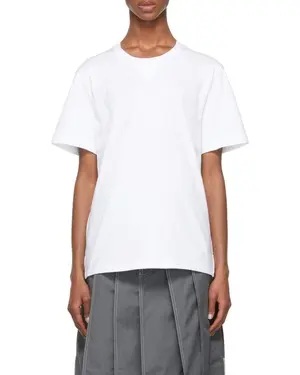 Thom Browne Rwb Tipping Stripe Short-sleeve T-shirt - White