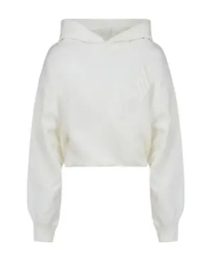 Attico Logo Embossed Hoodie - White