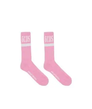 Gcds Logo Knitted Socks - Pink