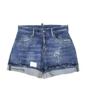 Dsquared2 Button Denim Shorts - Blue