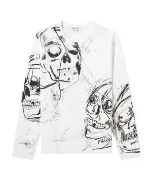 Alexander McQueen Skull Print T-shirt - White