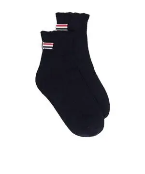 Thom Browne Rwb-bow Ankle Socks - Black