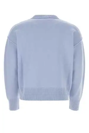 AMI Paris Logo Intarsia Crewneck Jumper