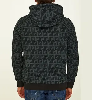 Fendi Ff Logo Hooded Sweater
