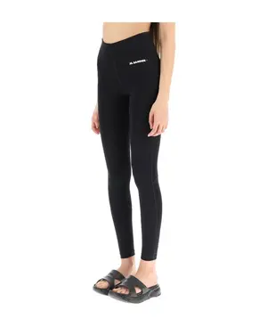 JIL SANDER Logo Printed Leggings