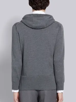 Thom Browne Intarsia-knit Stripe Panel Hoodie