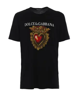 Dolce & Gabbana Heart-motif T-shirt - Black