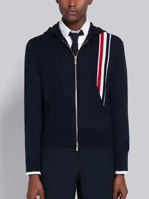 Thom Browne Intarsia Stripe Hoodie