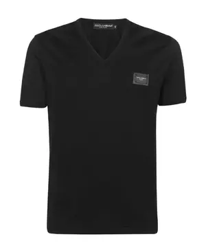 Dolce & Gabbana V-neck T-shirt - Black