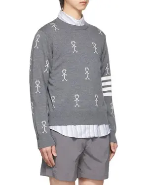 Thom Browne Logo Knitted Pullover