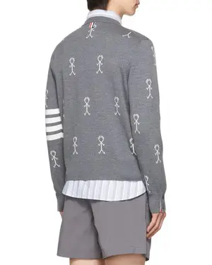Thom Browne Logo Knitted Pullover